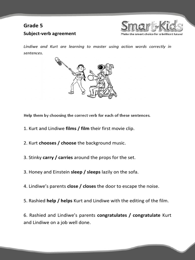 Grade 5 Subject-Verb Agreement Practice | PDF