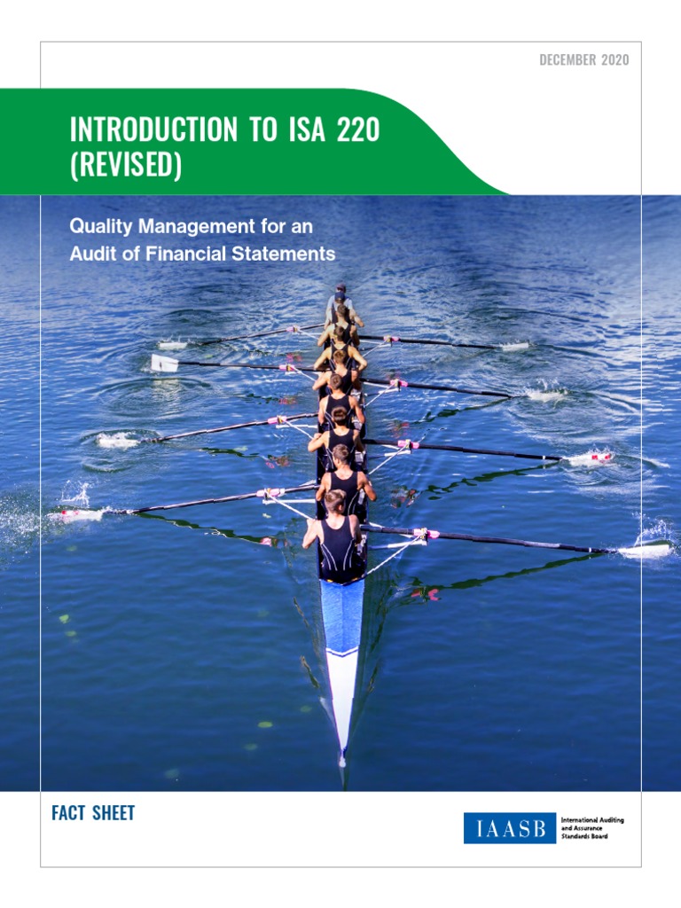 Iaasb Isa 220 Fact Sheet | PDF | Audit | Quality Management
