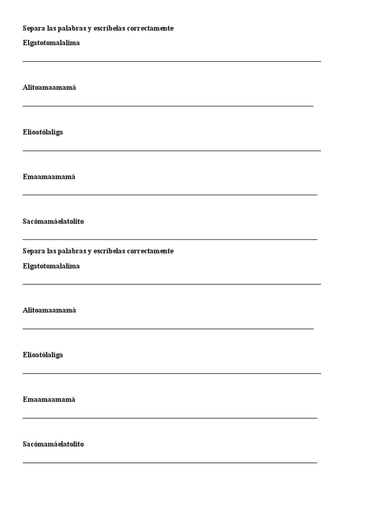 Segmentacion de Palabras | PDF