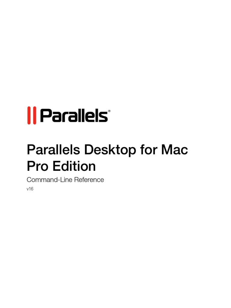 Parallels Desktop Pro Edition Command-Line Reference | PDF | Command Line Interface | Hard Disk ...