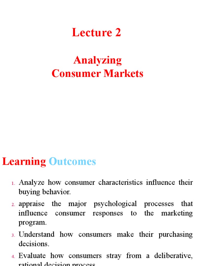 Lecture 2 Analyzing Consumer Markets | PDF | Consumer Behaviour ...