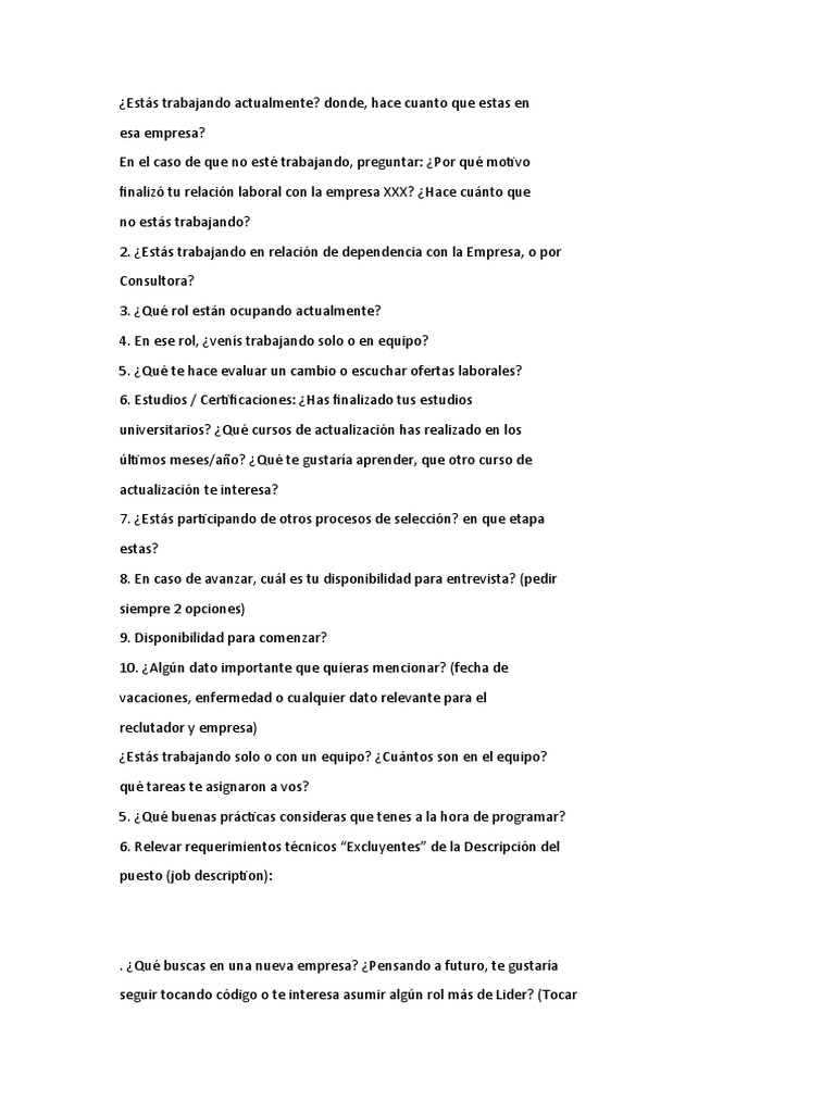 Preguntas para Entrevista Java Developer | PDF