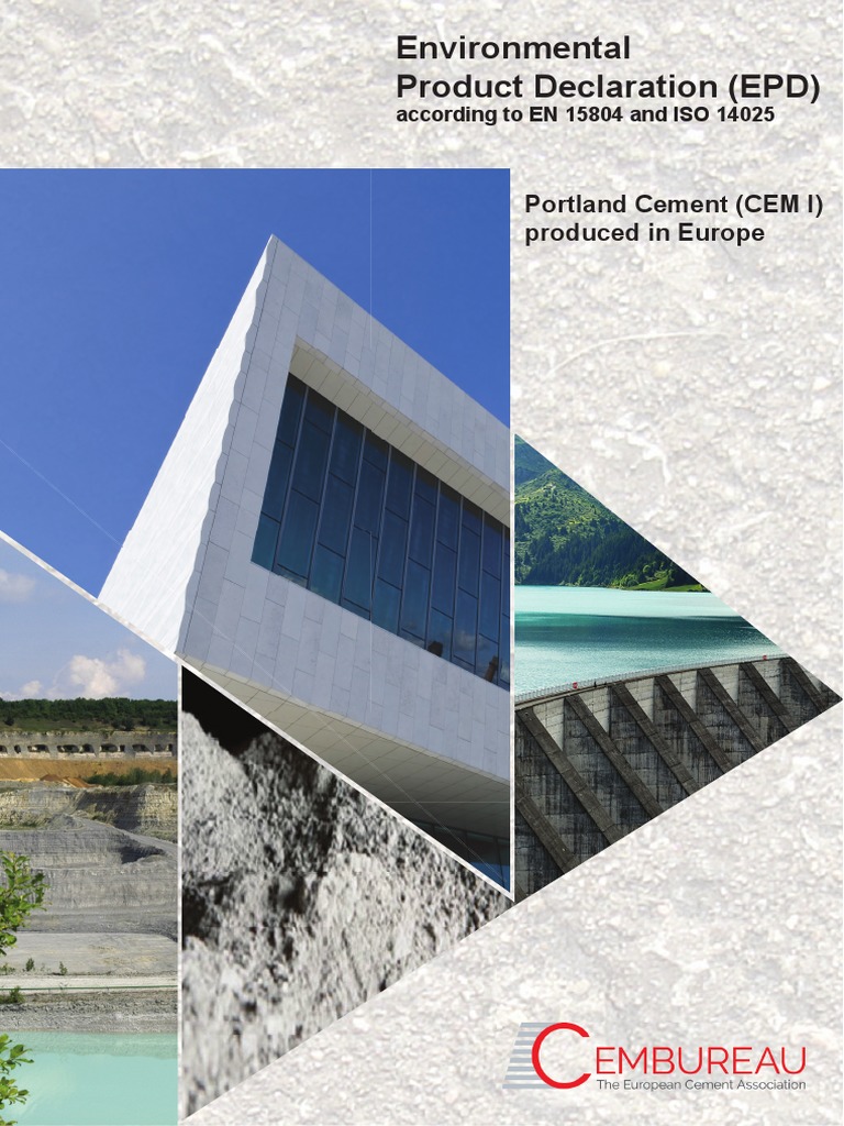 Epd For Cement Cem I | PDF | Cement | Life Cycle Assessment