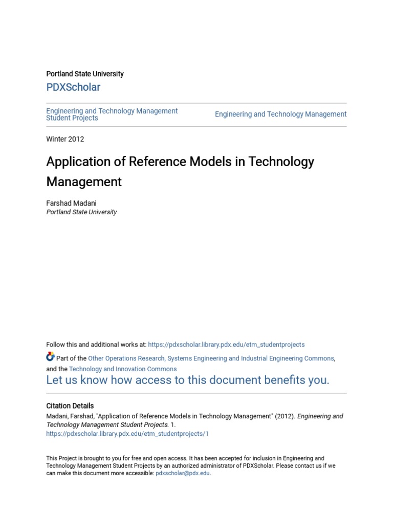 Application of Reference Models in Technology | PDF | Systems Science ...