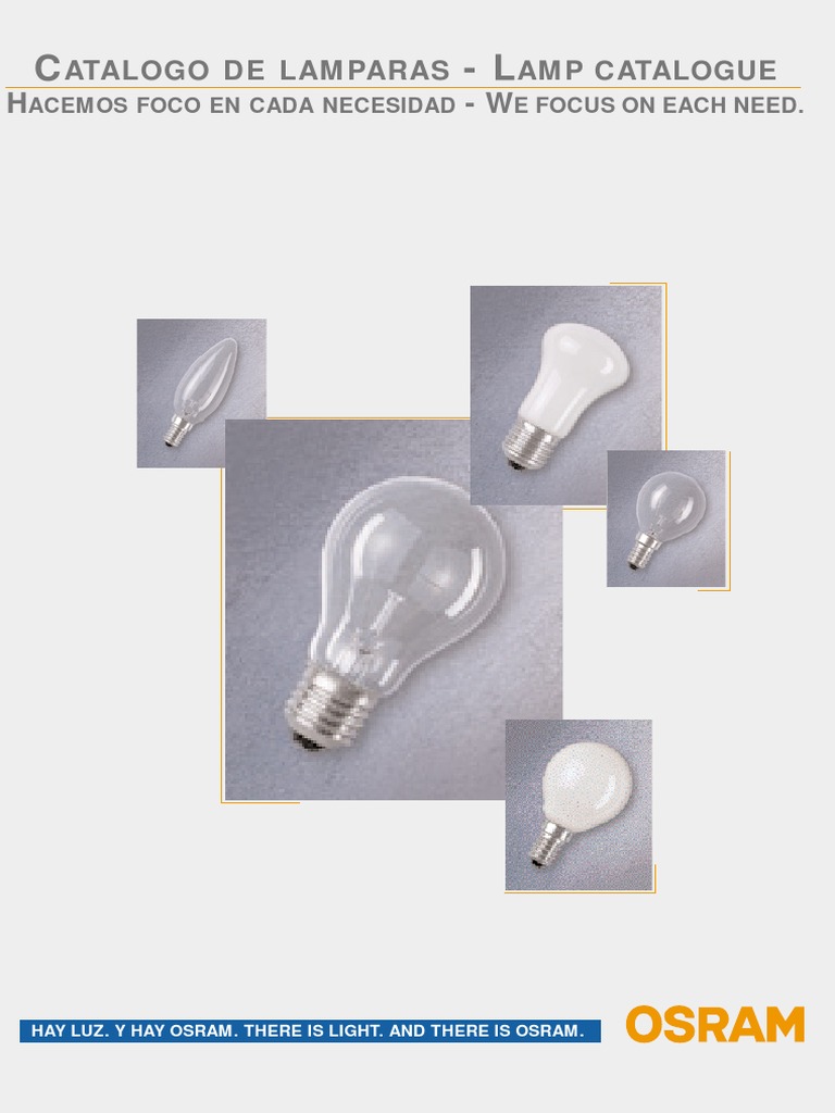 Catalogo Lamparas | PDF | Bombilla incandescente | Aplicaciones de vidrio