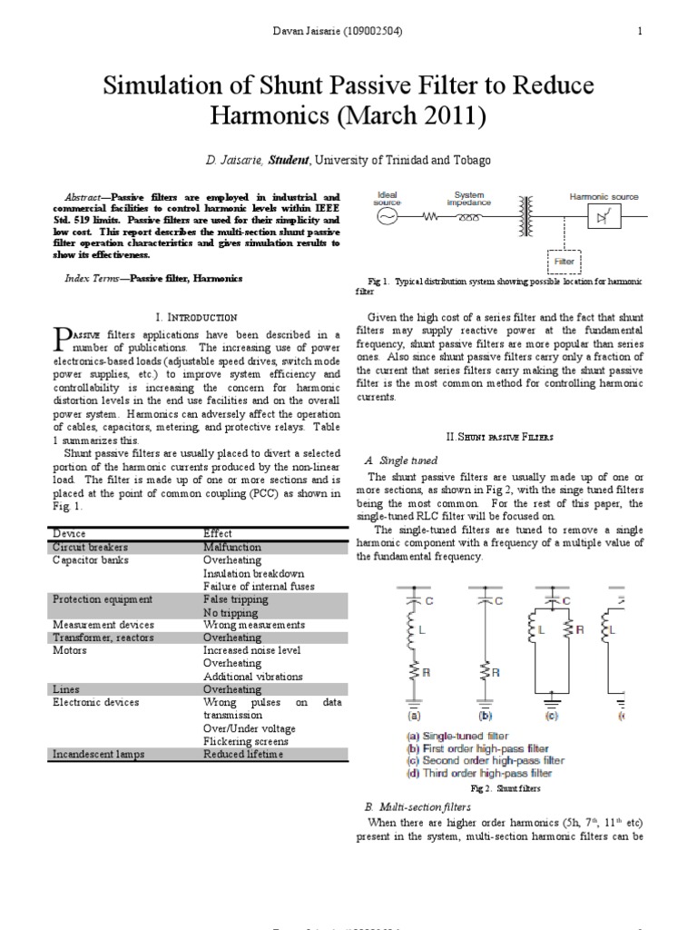 Passive Filter | PDF | Electronic Filter | Capacitor