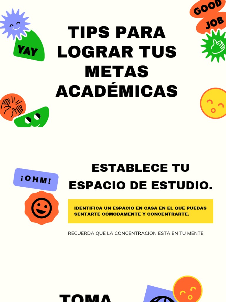 Guía práctica para alcanzar tus metas académicas | PDF