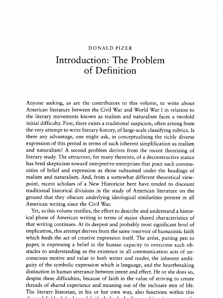 Donald Pizer American Realism and Naturalism | PDF | Realism (Arts ...