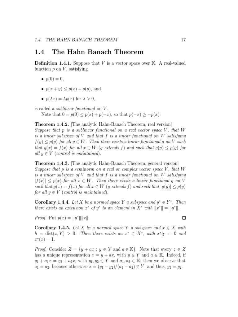 The Geometric Hahn-Banach Theorem: Extending Linear Functionals from Subsets while Maintaining ...