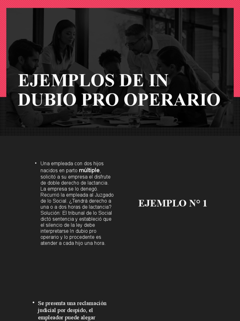 Ejemplos de in Dubio Pro Operario | PDF