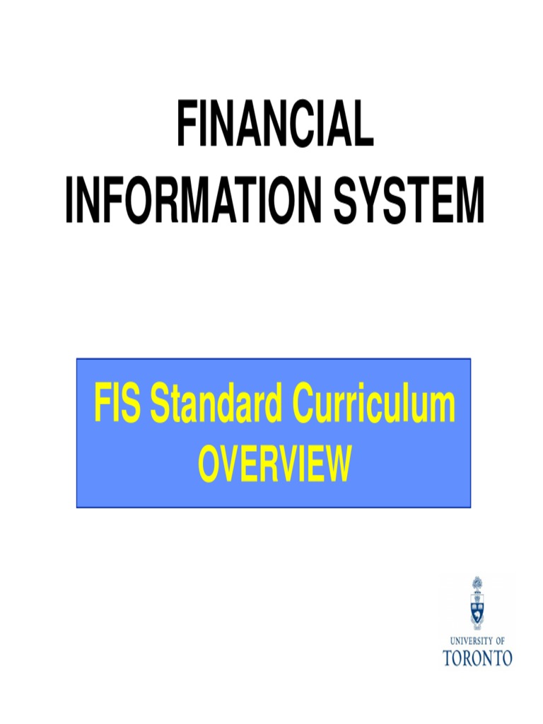 FIS Overview | PDF | Expense | Financial Accounting