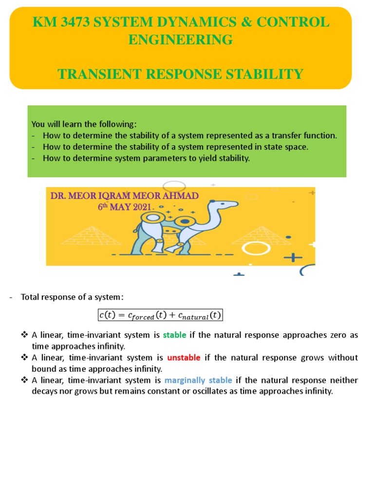Transient Response Stability | PDF | Stability Theory | Control Theory Transient Response Stability | PDF | Stability Theory | Control Theory