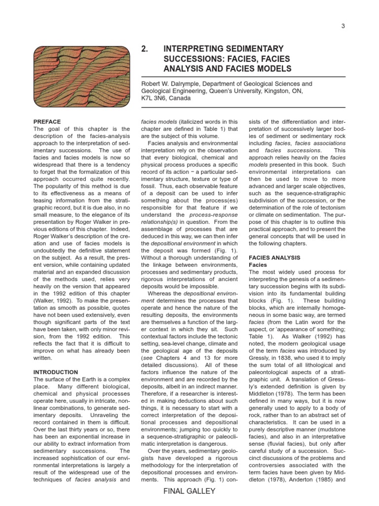 Interpreting Sedimentary Successions: Facies, Facies Analysis and ...