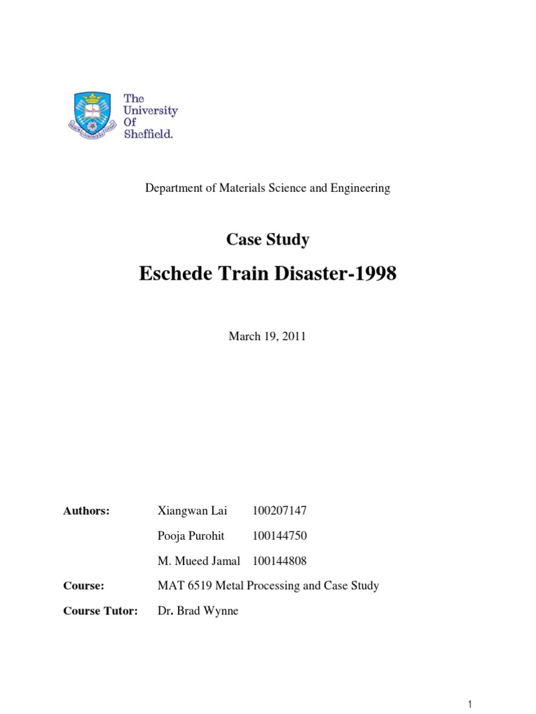 Eschede Train Disaster Overview | PDF | Fatigue (Material) | Mechanical ...
