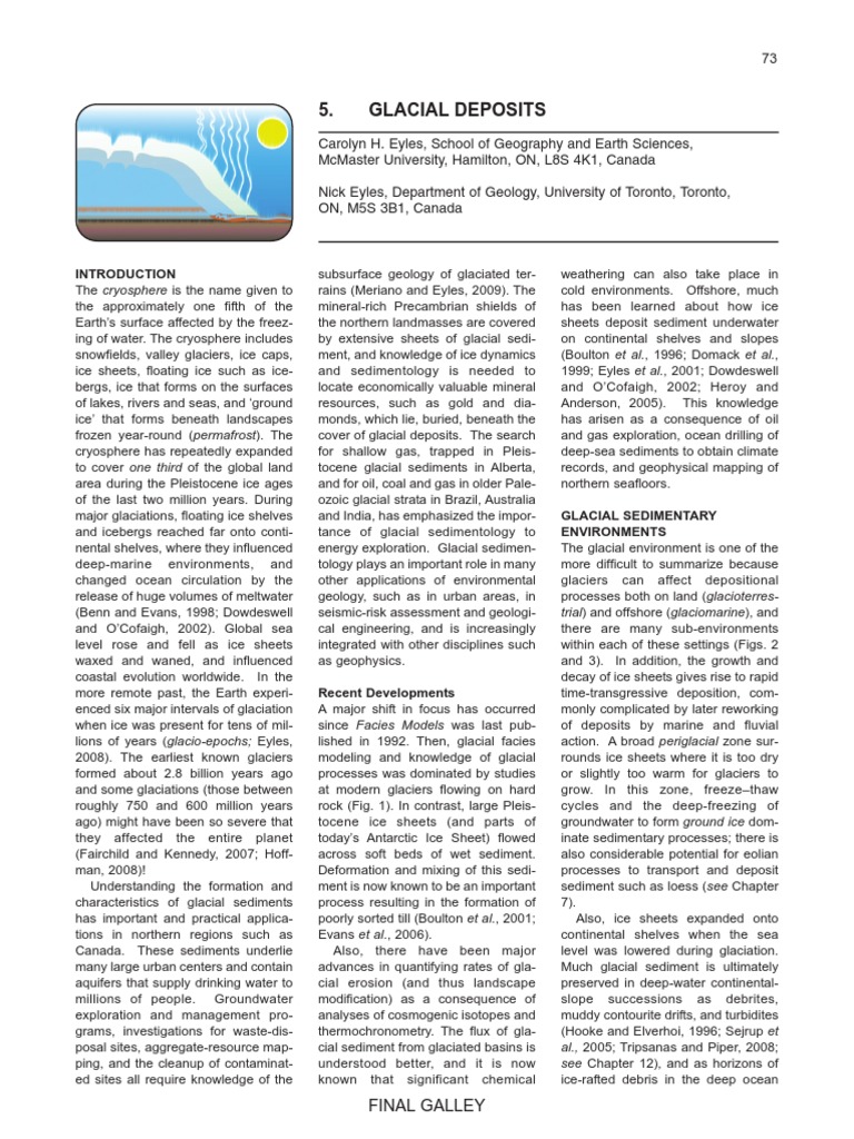 Glacial Deposits: Final Galley | PDF | Glacier | Glaciology