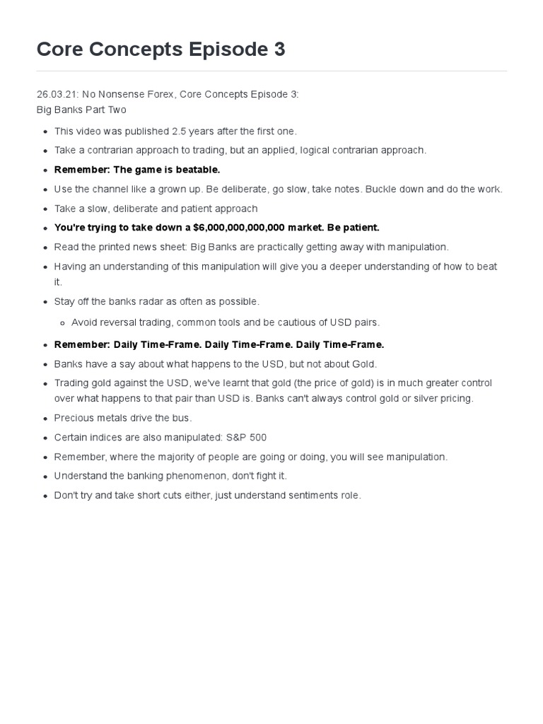 Core Concepts Episode 3 | PDF | Finance & Money Management | Law