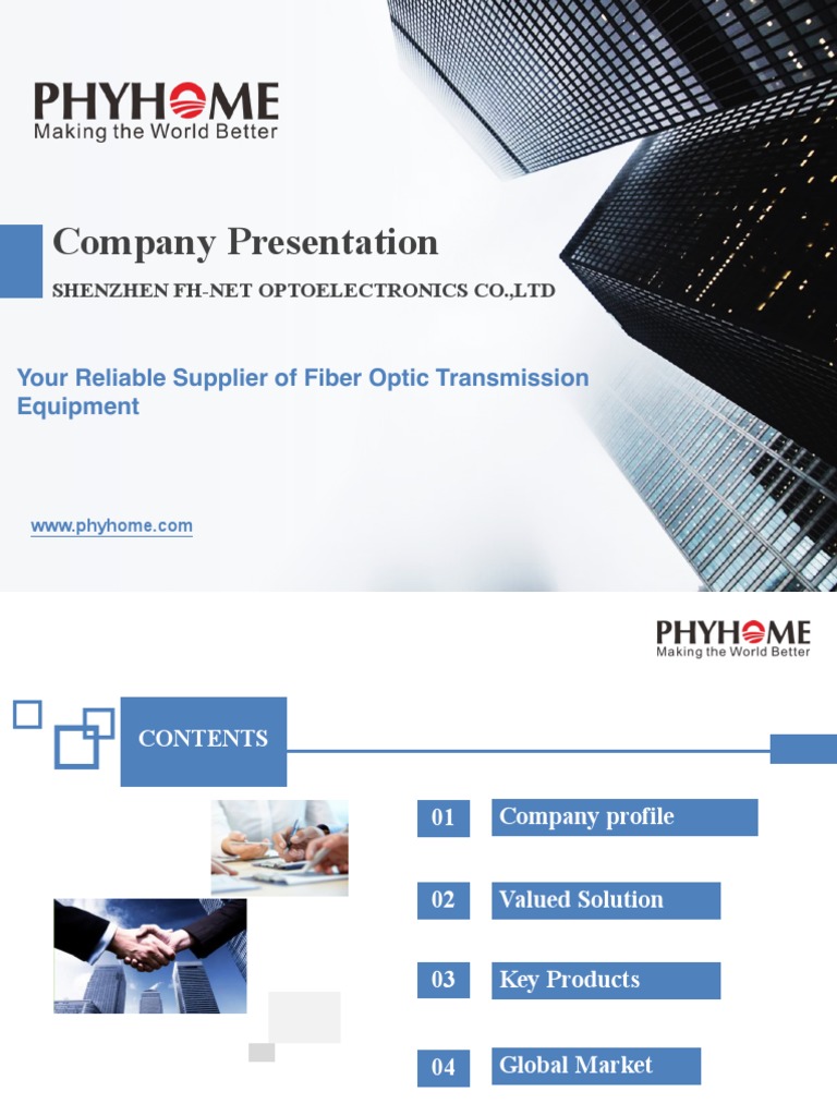 Phyhome Presentation | PDF | Fiber To The X | Optical Fiber