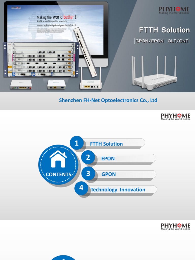 PHYHOME - FTTH PON Series | PDF | Wi Fi | Network Switch