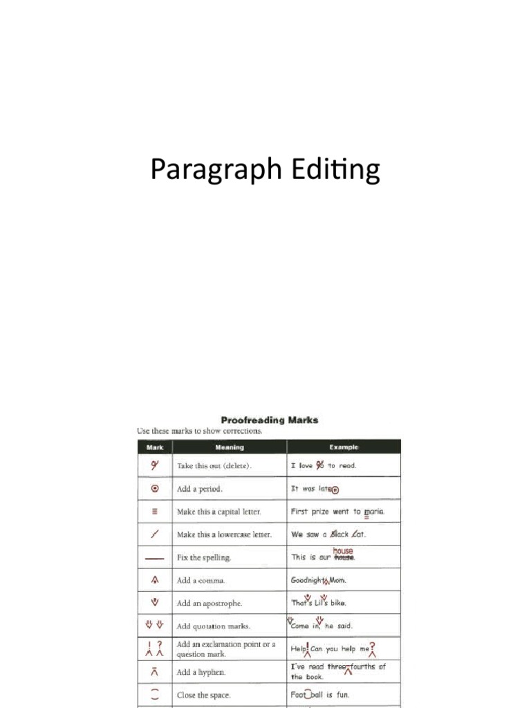 Paragraph Editing | PDF