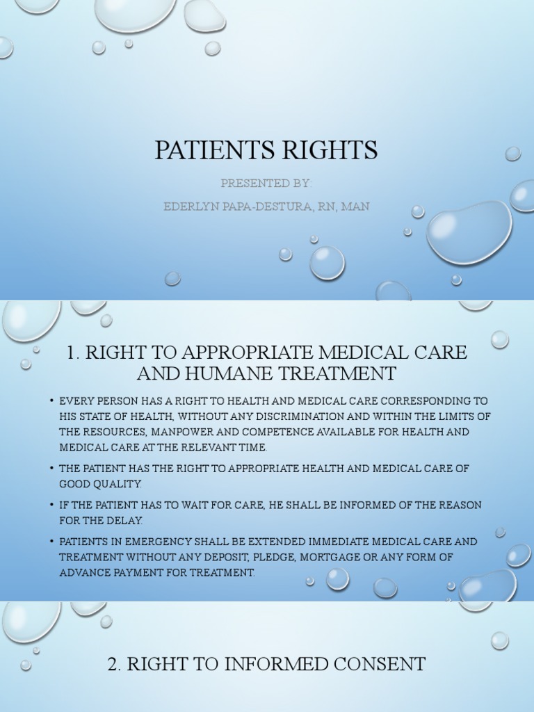 Patients Rights | PDF | Health Care | Disability