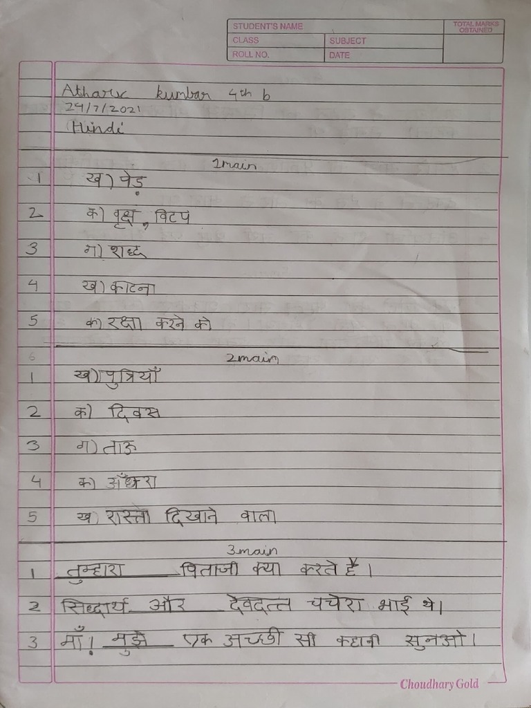 Hindi Writing | PDF