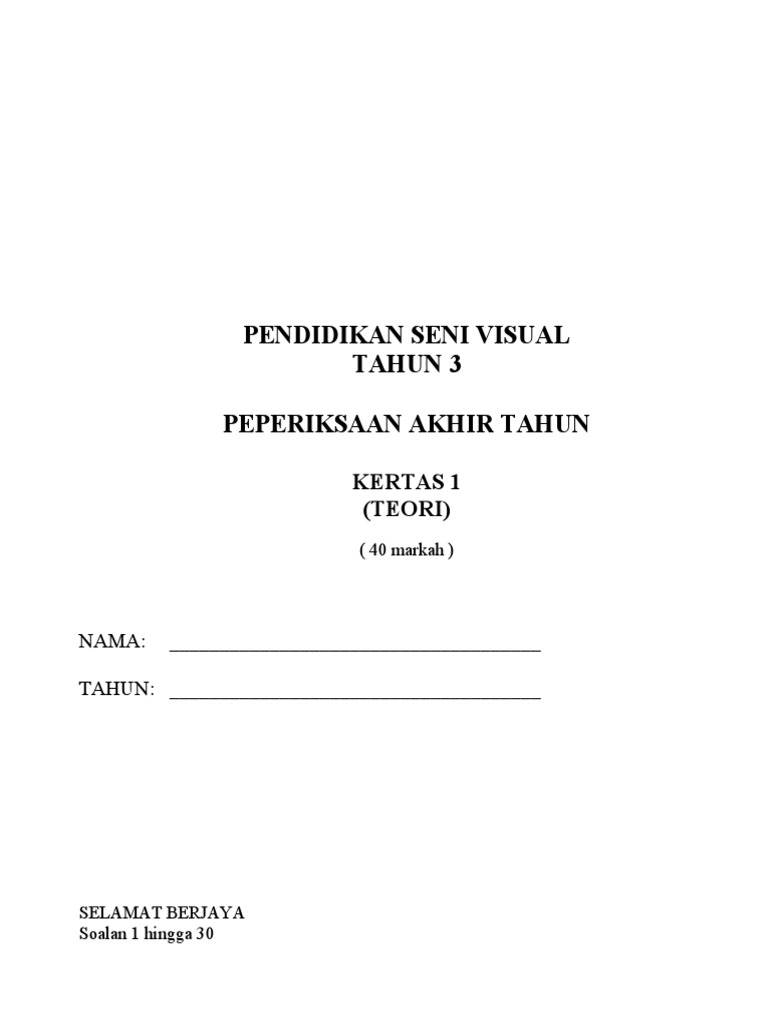 Pat Psv Tahun 3 2 Pdf