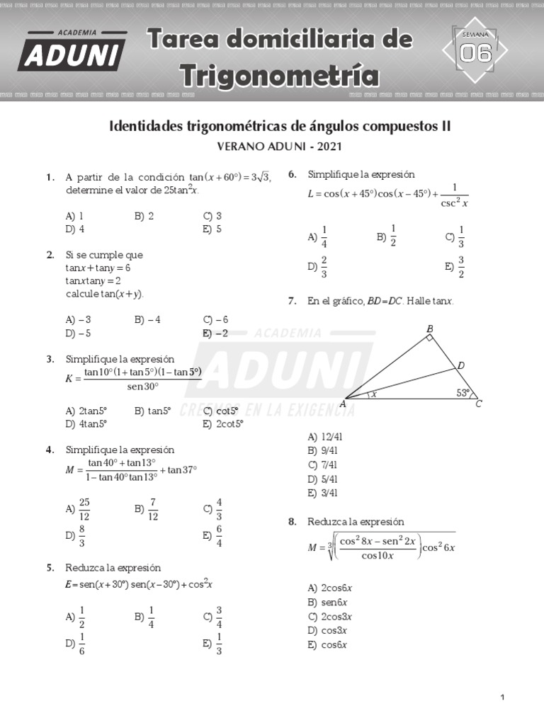 T VAD Dom Sem6 | PDF | Geometría Elemental | Geometría triangular