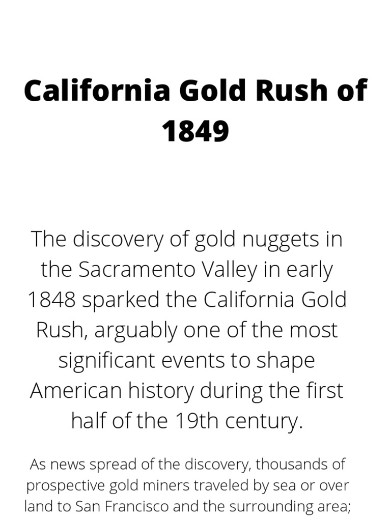 California Gold Rush | PDF | Western United States | Gold Mining