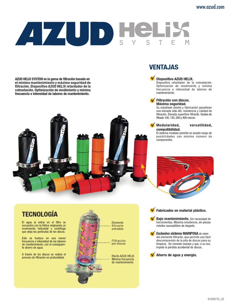 Azud Helix System-Esp | PDF | Filtración | Science