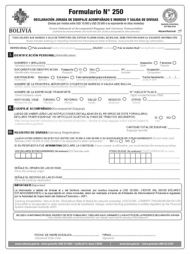 Formulario 250 DS 4492 - 0 | PDF | Comercio | Business