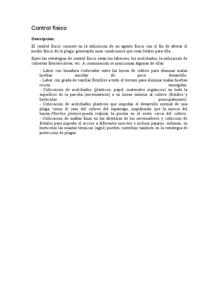 Control Físico | PDF