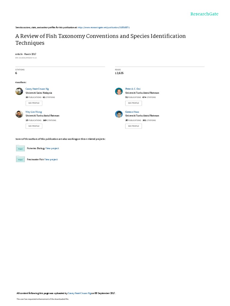 2017 - NG - A Review of Fish Taxonomy Conventions and Species ...