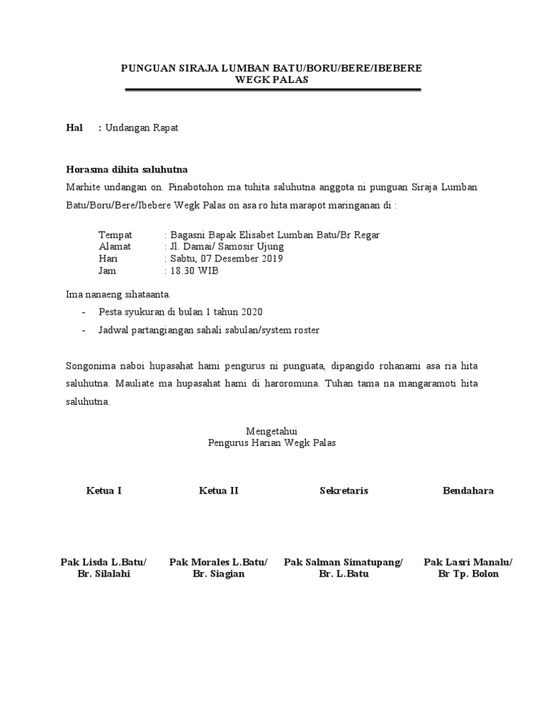 Punguan Siraja Lumban Batu | PDF