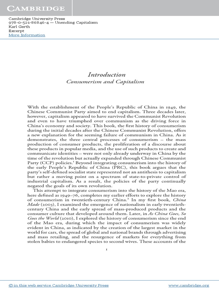 Consumerism and Capitalism: More Information | PDF | Consumerism ...