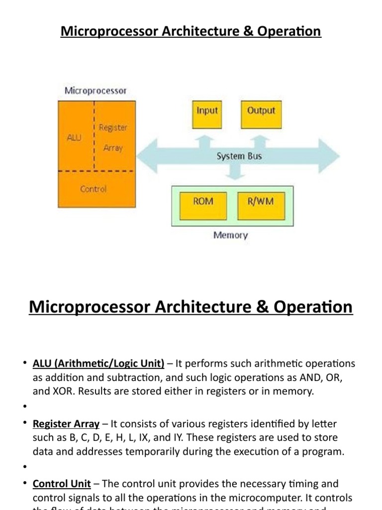 Microprocessor Operation 1 | PDF