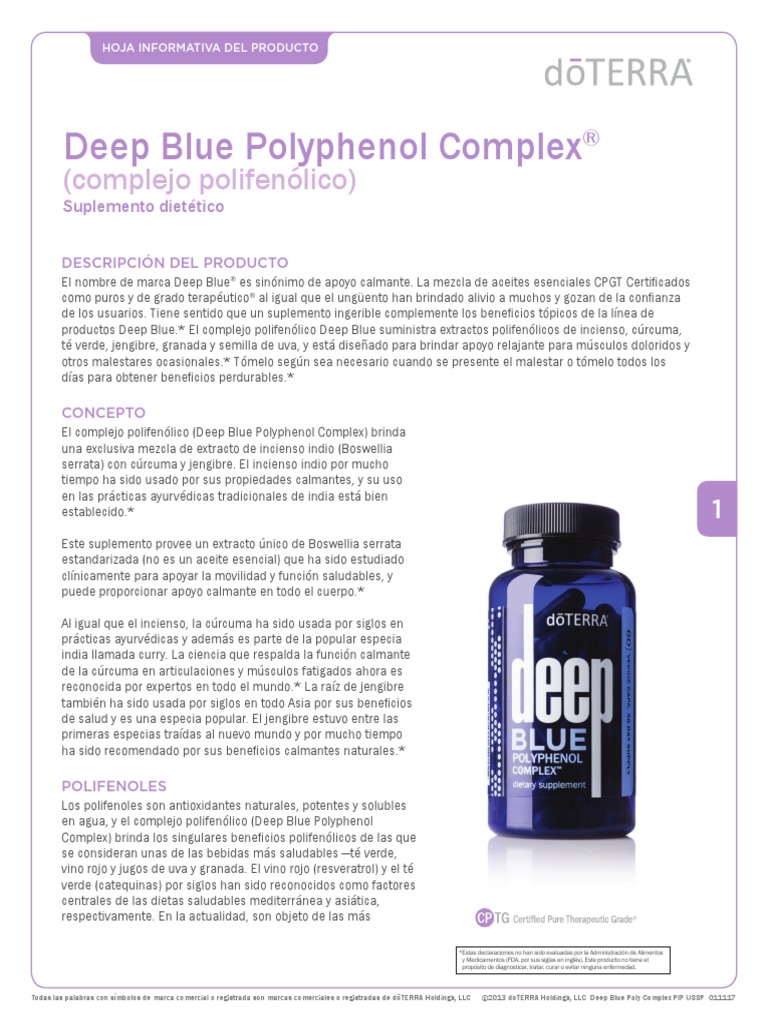 Deep Blue Polyphenol Complex SP | PDF | Té | Té verde