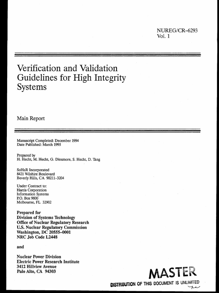 Verification And Validation Guidelines For High Integrity Systems Unduh Gratis Pdf