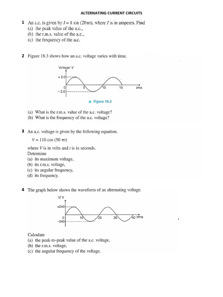 Alternating Current Circuits | PDF