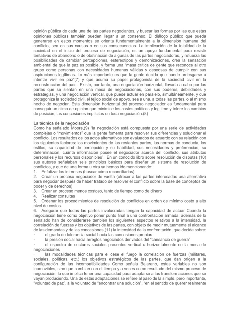 Negociación y Consenso Social | PDF | Negociación | Conflicto (proceso)