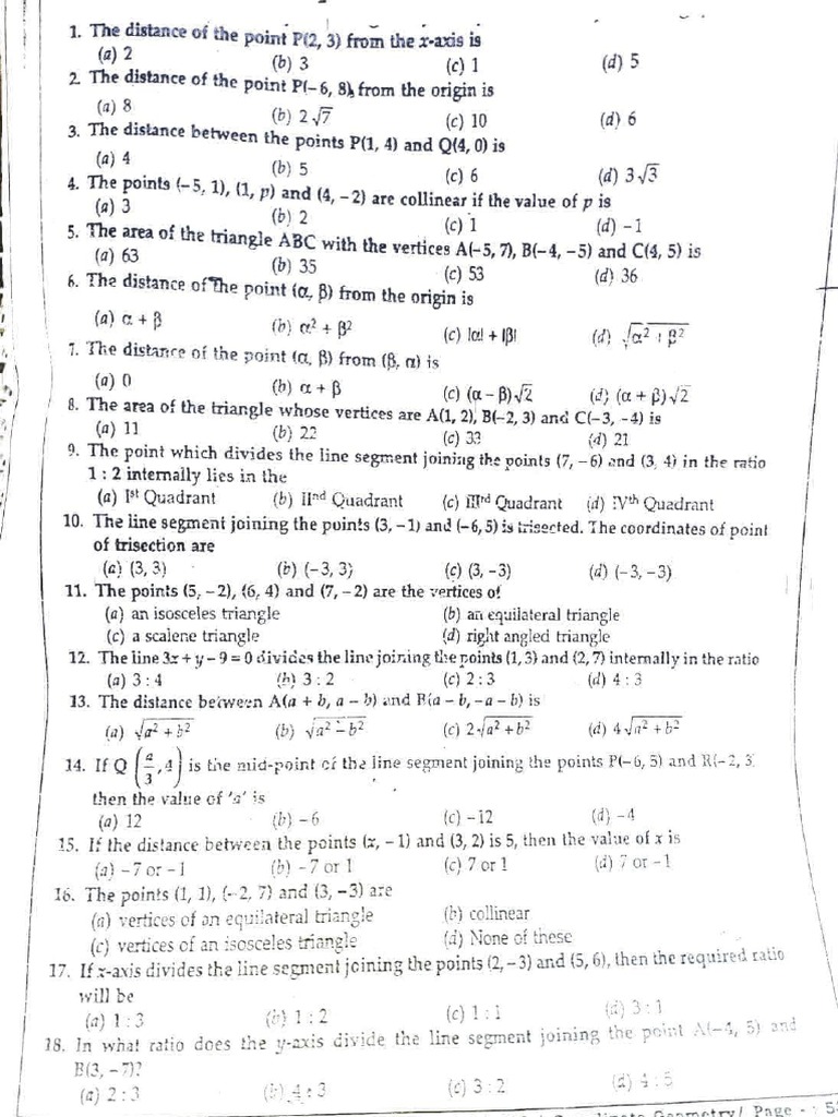 Geometry Quiz for Students | PDF | Triangle | Classical Geometry