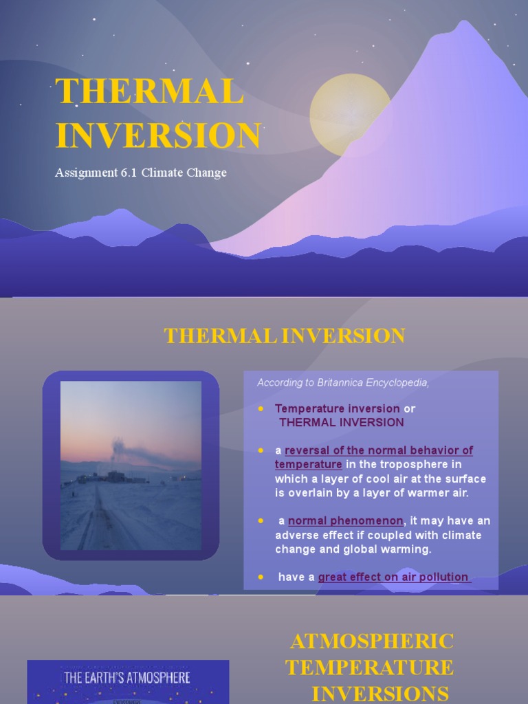 Thermal Inversion & Pollution Effects | PDF | Atmosphere Of Earth ...