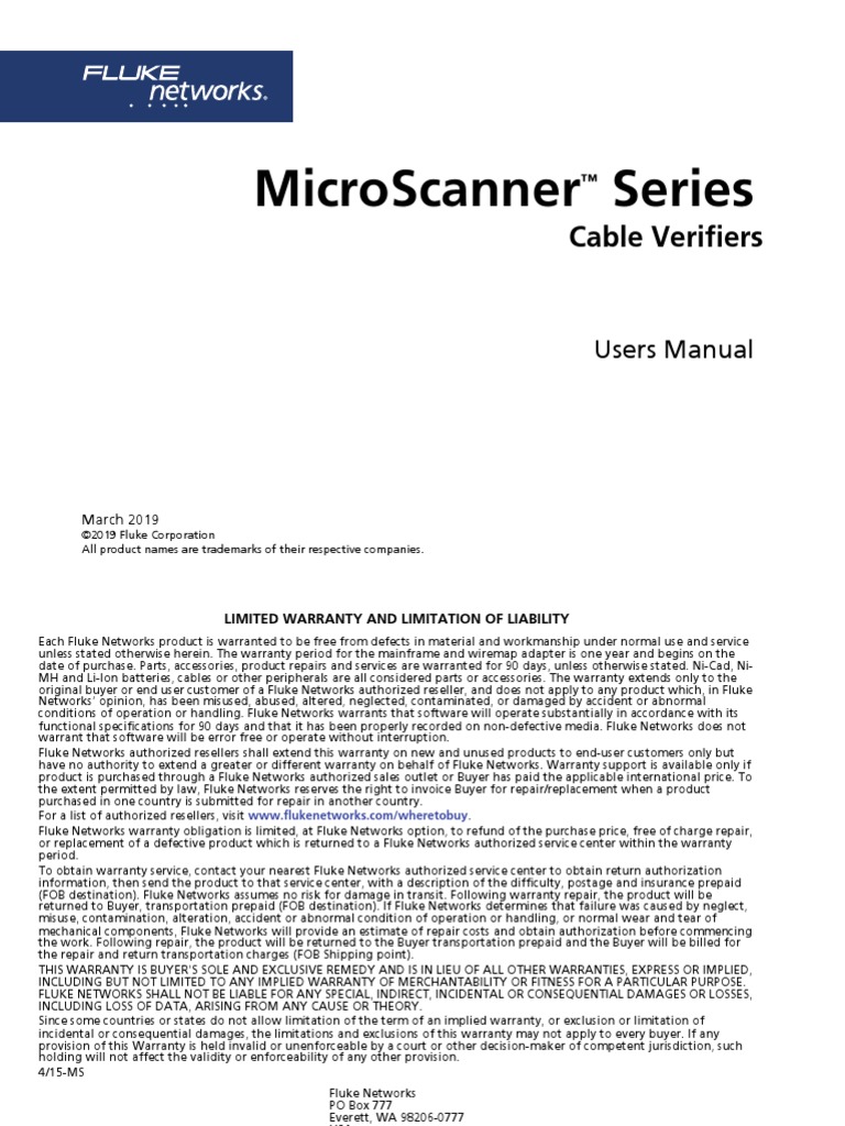 Microscanner Users Manual | PDF | Manufactured Goods | Computer Engineering