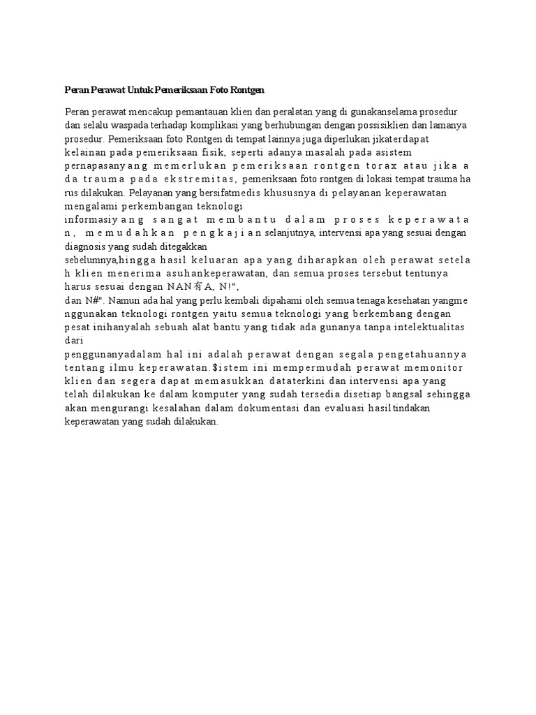 Pemeriksaan Foto Rontgen | PDF