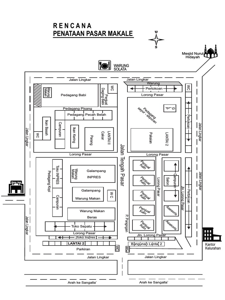 Denah Pasar Makale - Ok | PDF
