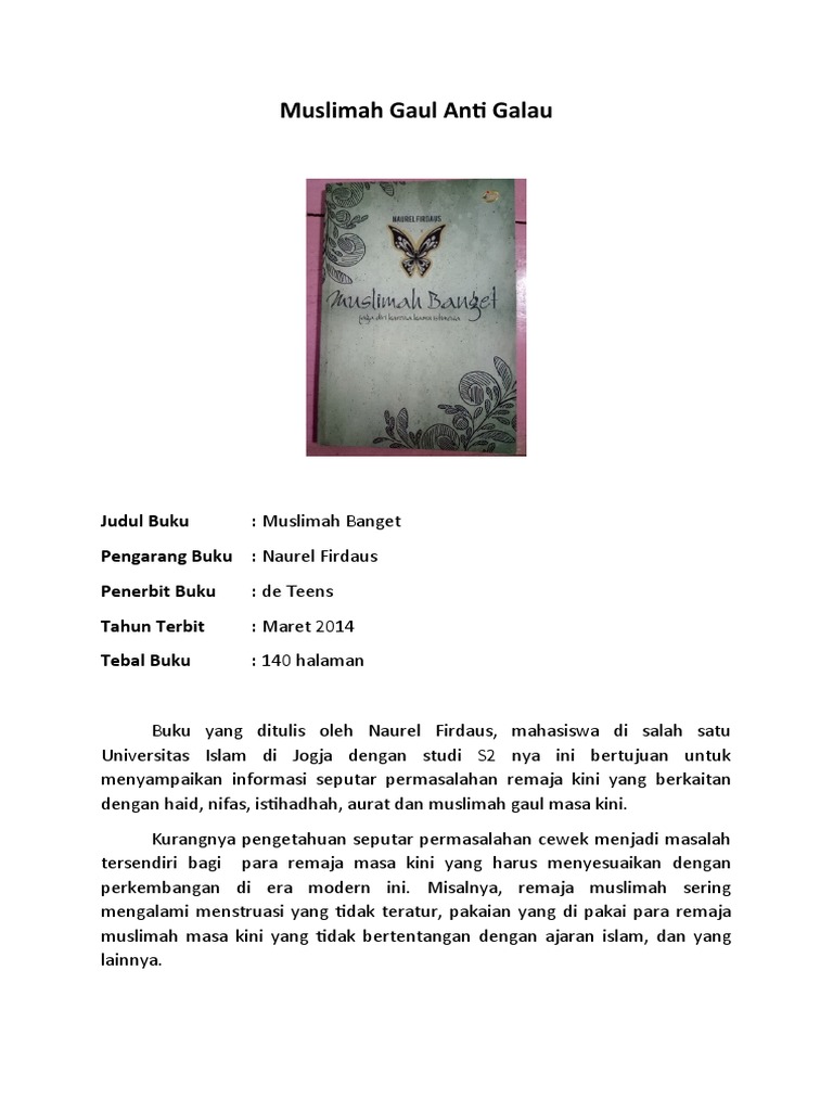 Muslimah Gaul Anti Galau | PDF | Kesehatan Holistik