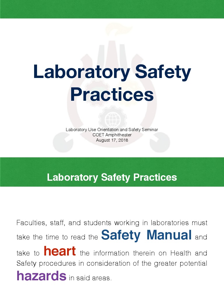 Laboratory Safety Practices | PDF | Laboratories | Personal Protective ...