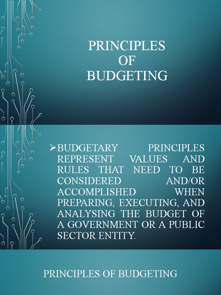 Principles of Budgeting | PDF