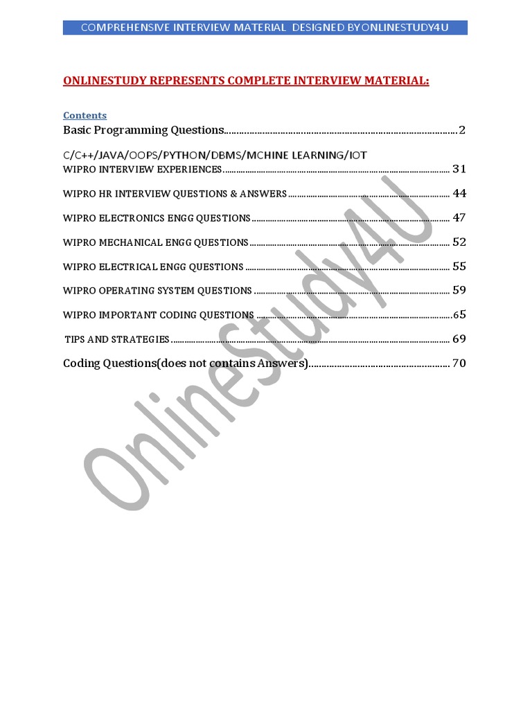 Comprehensive Interview Material | PDF | Java Virtual Machine | Class (Computer Programming)