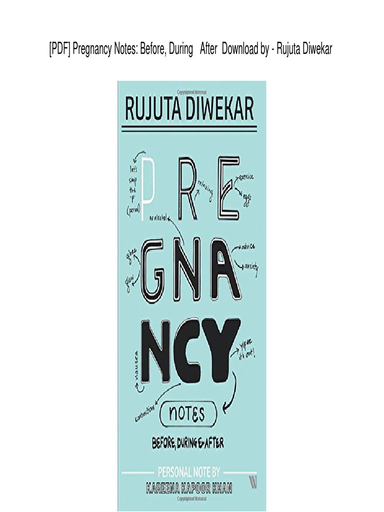 (PDF) Pregnancy Notes: Before, During After Download by - Rujuta ...