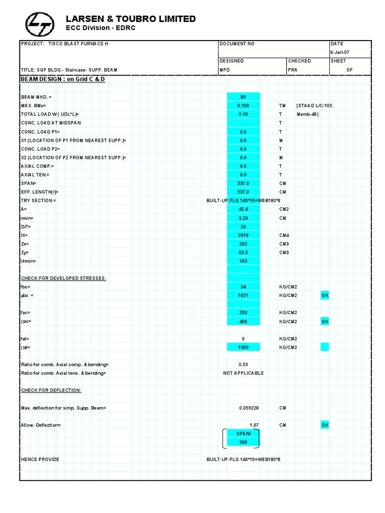 Larsen & Toubro Limited: ECC Division - EDRC | PDF | Mechanical ...